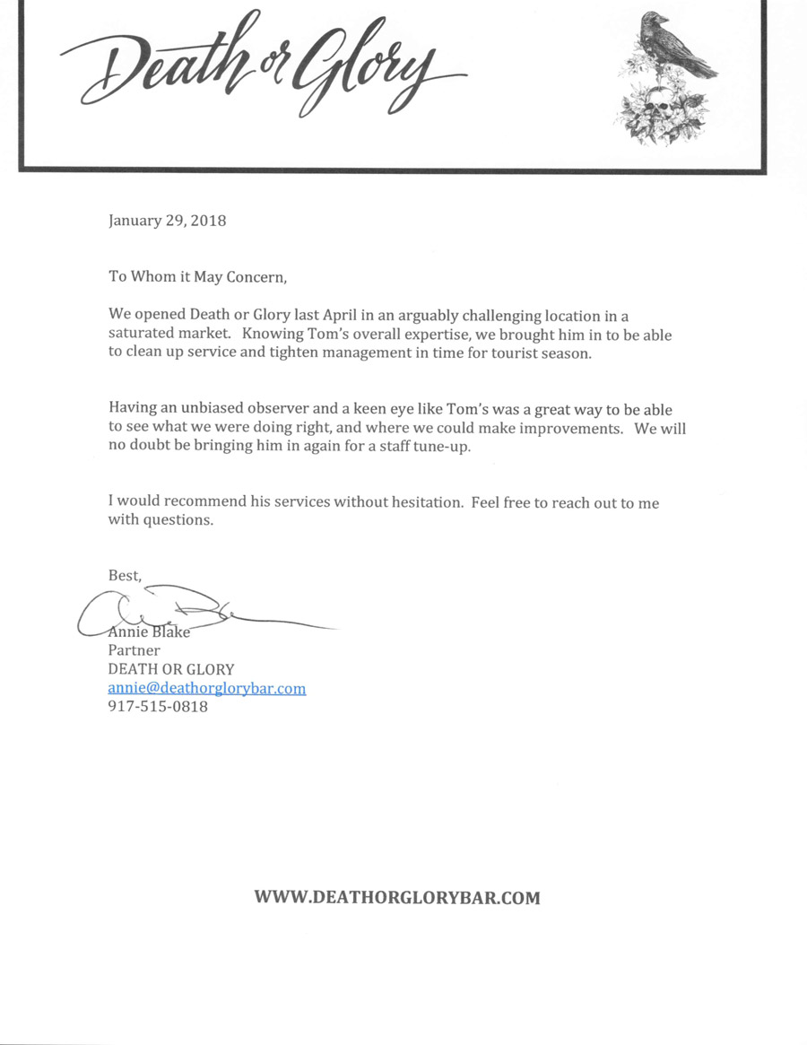 Thomas N. House | Expert Consulting for Restaurants & Nightclubs